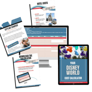 Landing page opt-in Disney Calculator | Treasured Family Travels